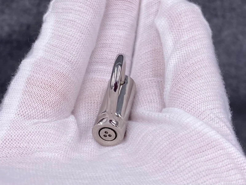 Stainless Steel/Titanium PA D Ring Lock,Piercing Padlock Locked By Screw