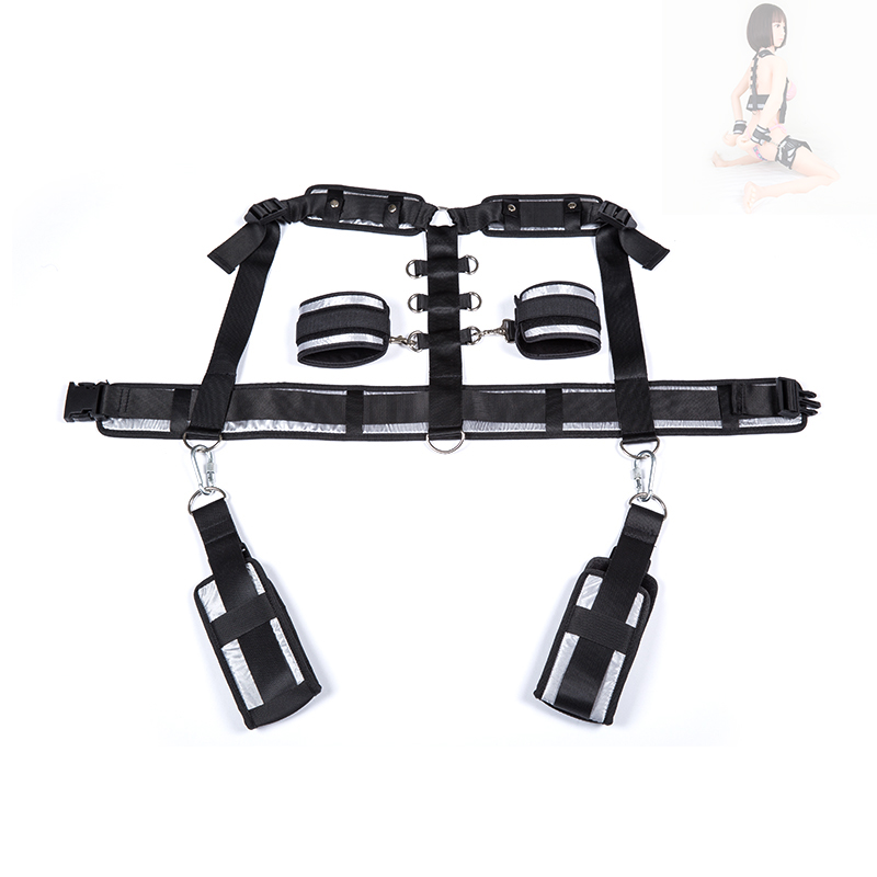 Bondage Gear Handcuffs Ankle-Cuffs Upper Body Strap Reflexive Strap ...