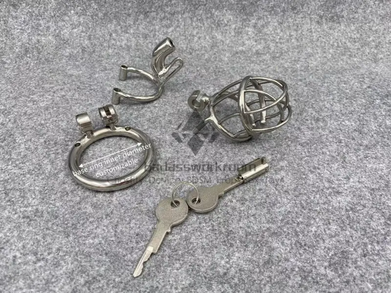 BA-20P Customize Chastity Cage Using Stealth Lock Stainless Steel ...