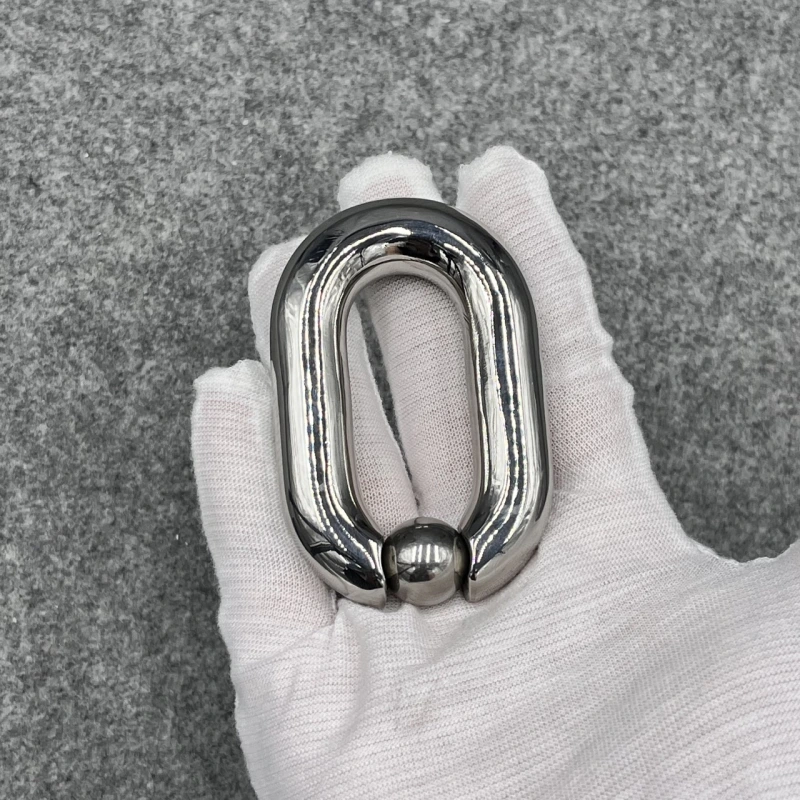 In Stock Weight 200g Stainless Steel Square Shape Testicle Ring Scrotum ...