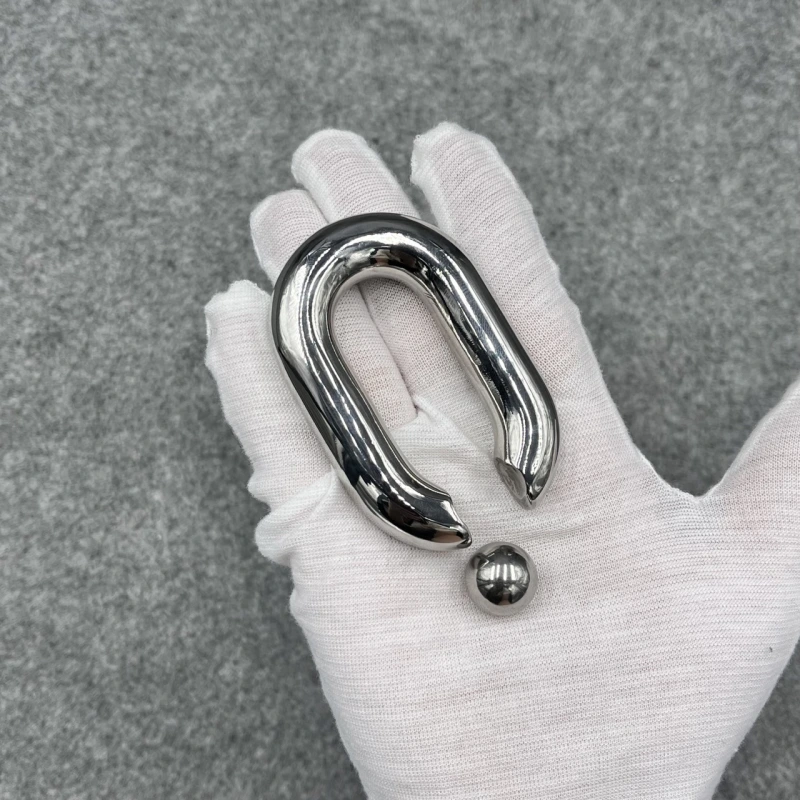 In Stock Weight 200g Stainless Steel Square Shape Testicle Ring Scrotum ...