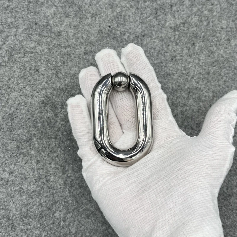 In Stock Weight 200g Stainless Steel Square Shape Testicle Ring Scrotum ...