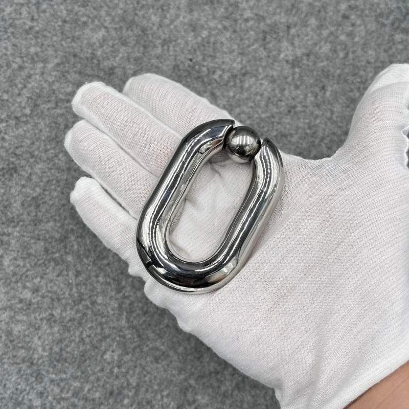 In Stock Weight 200g Stainless Steel Square Shape Testicle Ring Scrotum ...