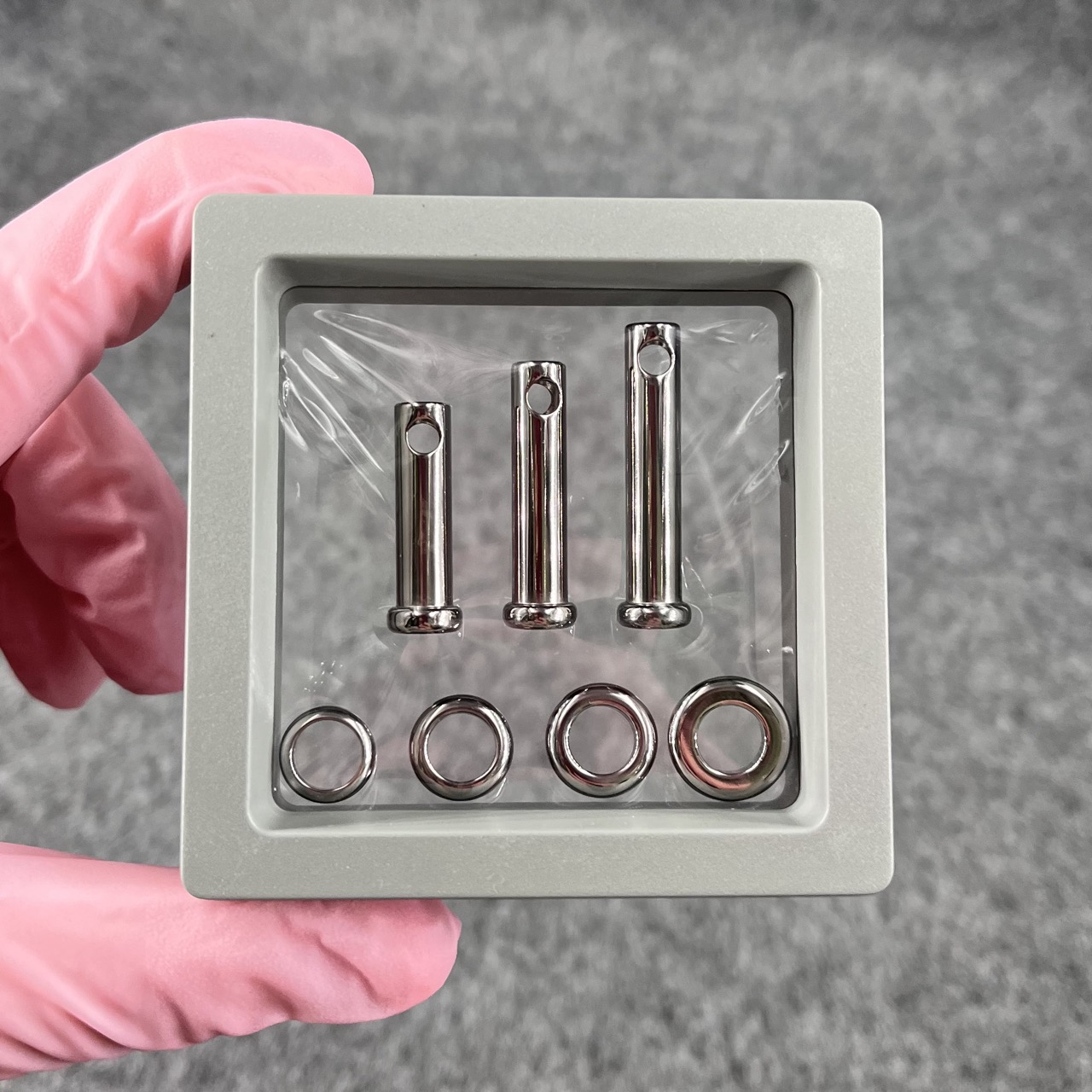 Titanium TetherSpout 3 Lengths E1 For Non-Piercing Chastity