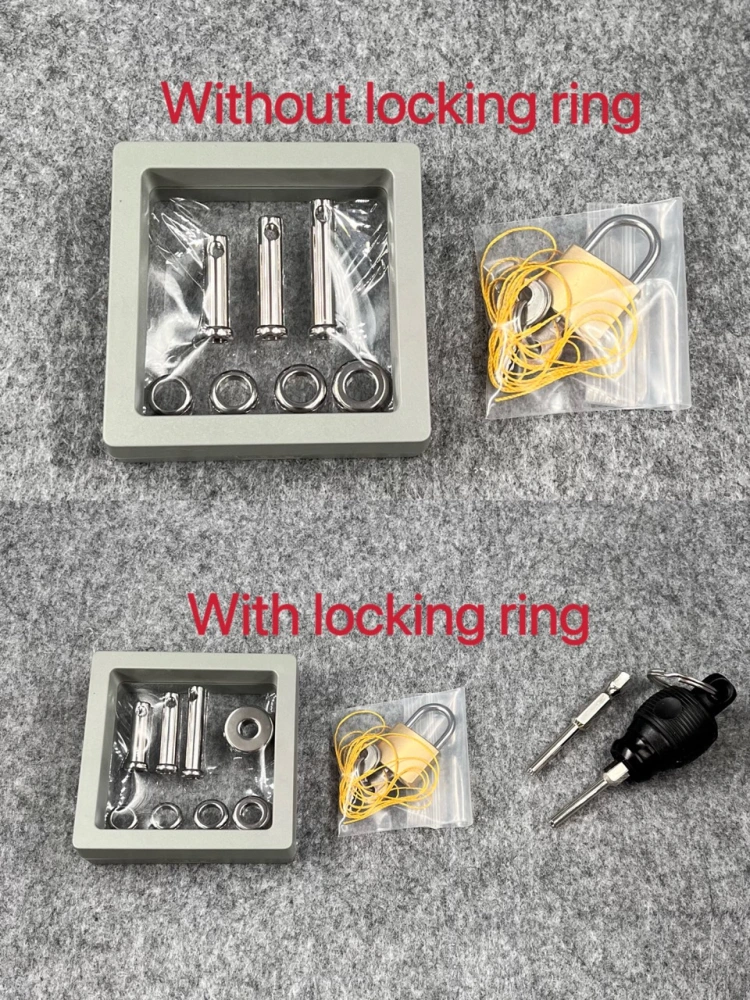 Titanium TetherSpout 3 Lengths E1 For Non-Piercing Chastity