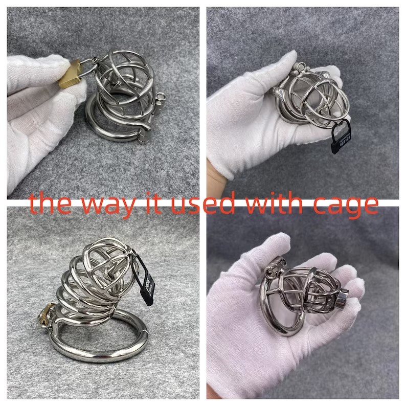 Titanium TetherSpout With Ball For Nom-Piercing Chastity