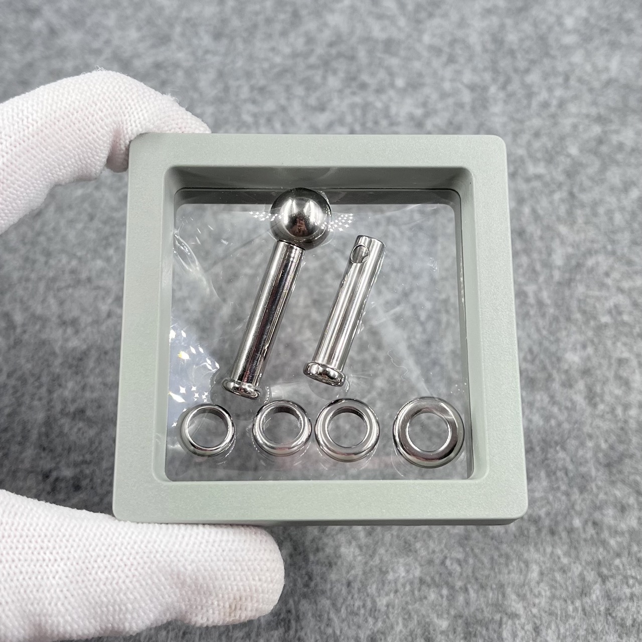 Titanium TetherSpout With Ball For Nom-Piercing Chastity