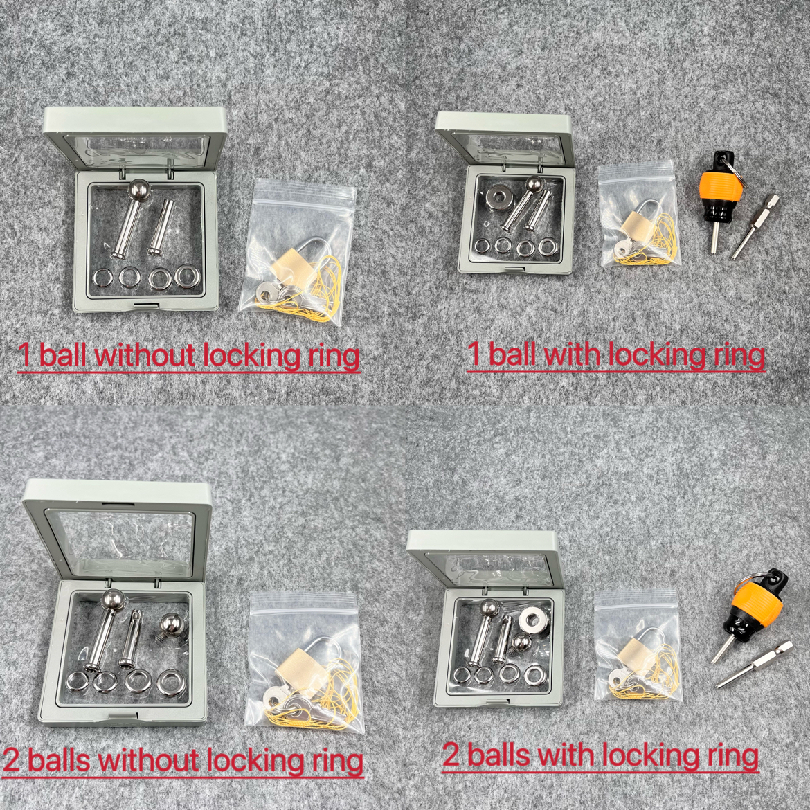 Titanium TetherSpout With Ball For Nom-Piercing Chastity