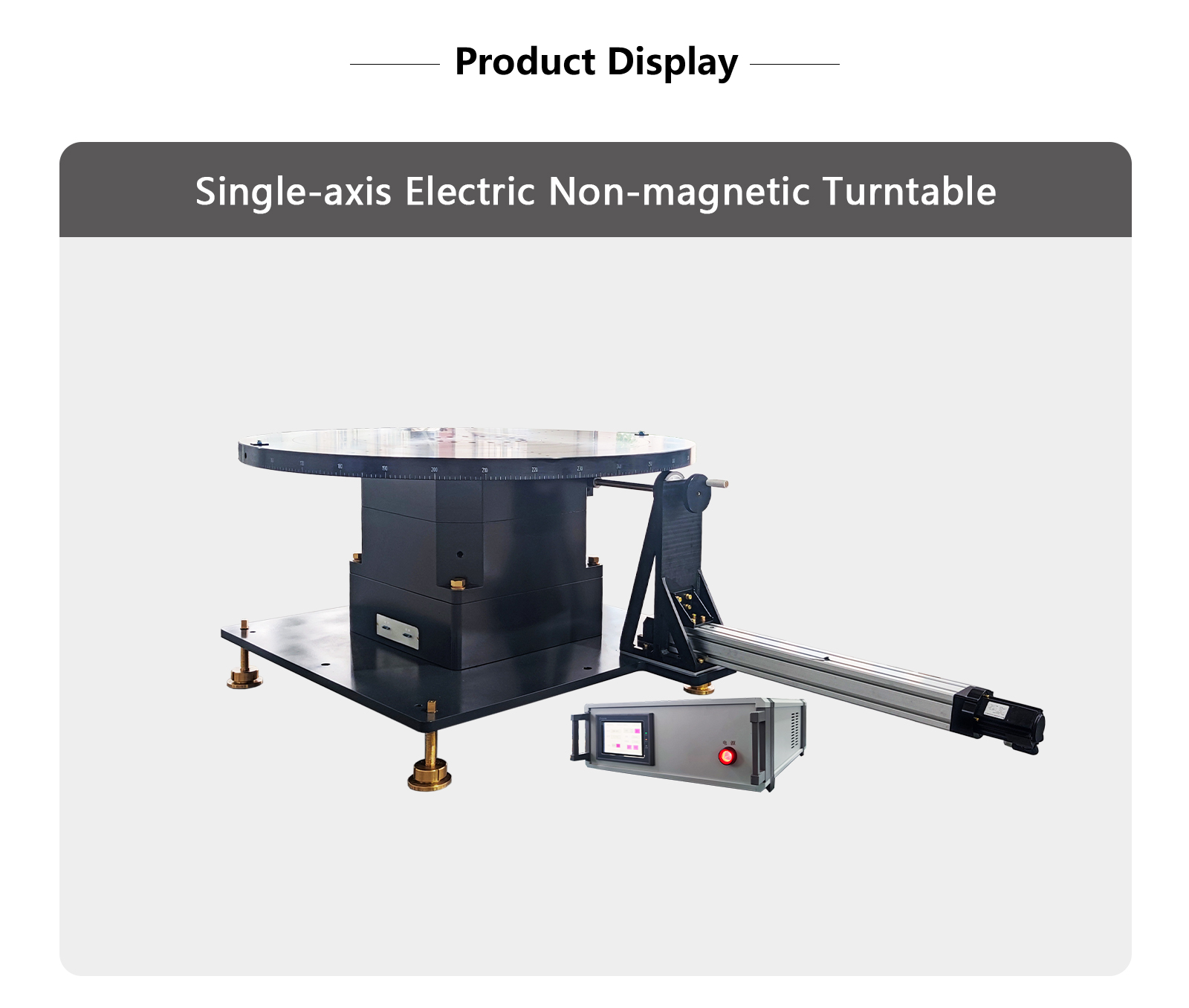 High-Precision Single-Axis Non-Magnetic Electric Turntable with Advanced Positioning and Speed ...