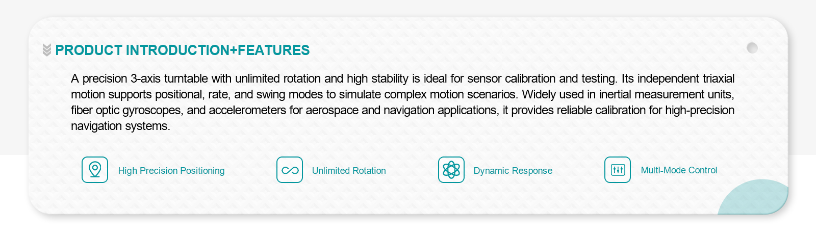 3-axis Inertial Navigation System rate Table with Precision Angular Positioning