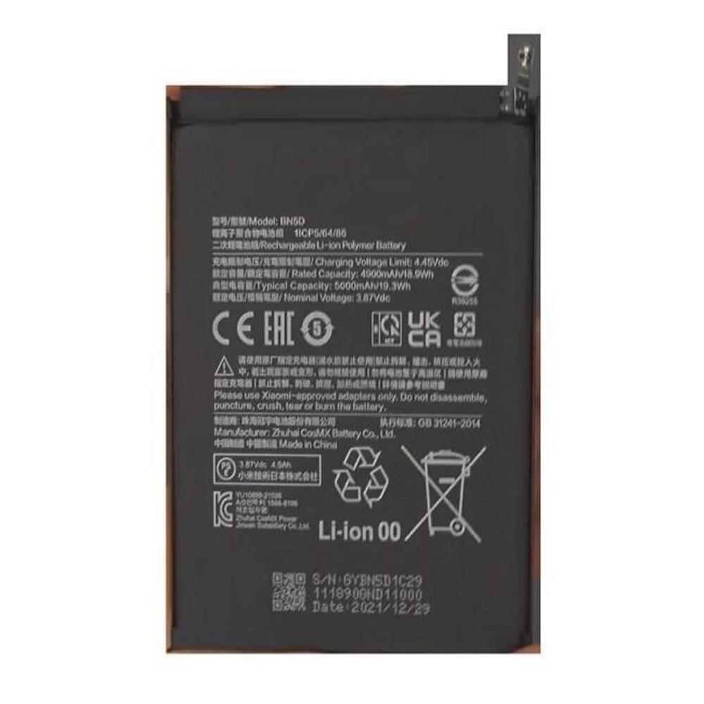 高容量电池 5000mAh BN5D Xiaomi Redmi Note 11 4G Redmi Note 11S 4G Redmi Note ...