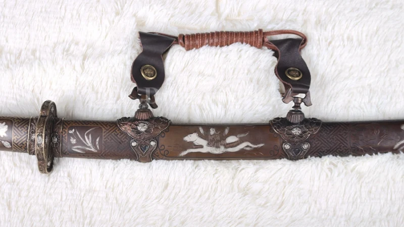 Fully handmade Japanese Tachi Sword Folded Steel Clay Tempered Full ...