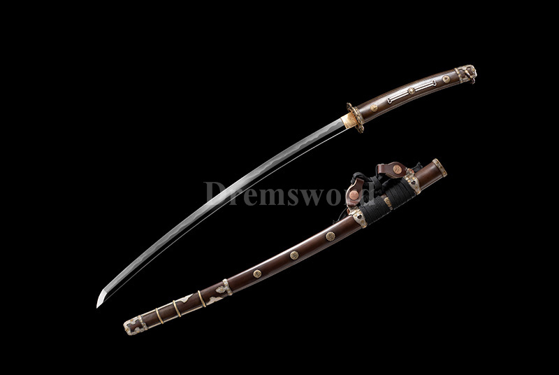 Tamahagane steel tachi sword Clay Tempered Lamination Shinogi-Zukuri ...