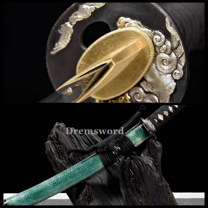 Handmade Shihozume Steel Japanese Samurai Sword Tanto Sharp Shinogi ...