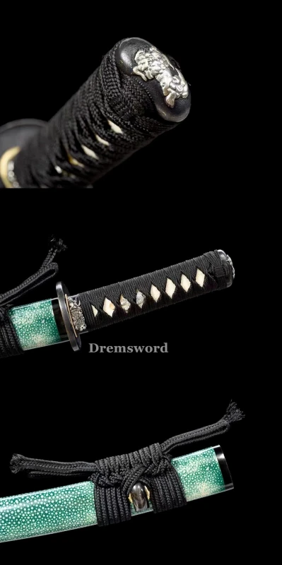Handmade Shihozume Steel Japanese Samurai Sword Tanto Sharp Shinogi ...