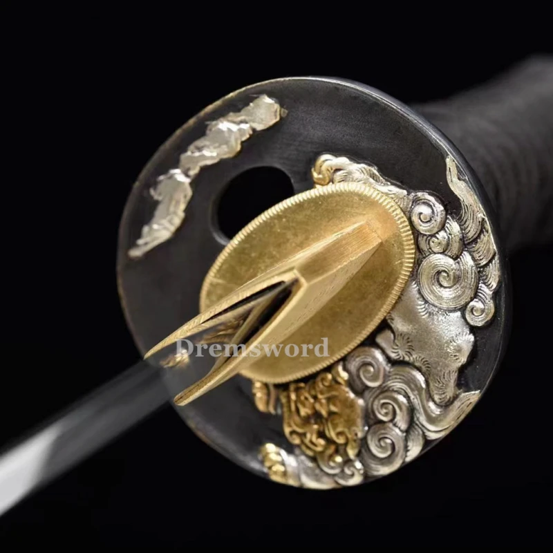 Handmade Shihozume Steel Japanese Samurai Sword Tanto Sharp Shinogi ...