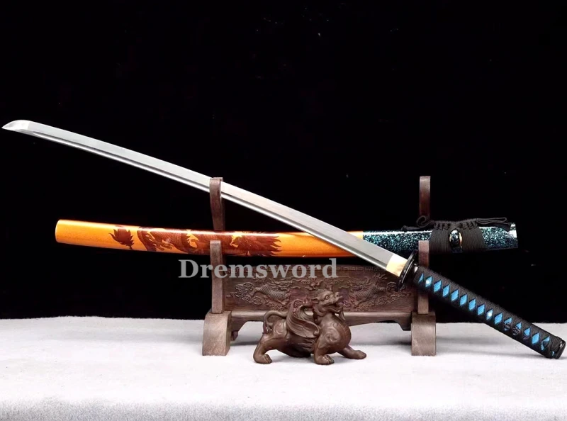 1095 High Carbon Steel Japanese Sword Samurai Full Tang Sword black ...