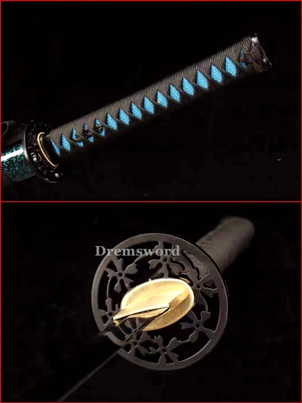 1095 High Carbon Steel Japanese Sword Samurai Full Tang Sword black ...