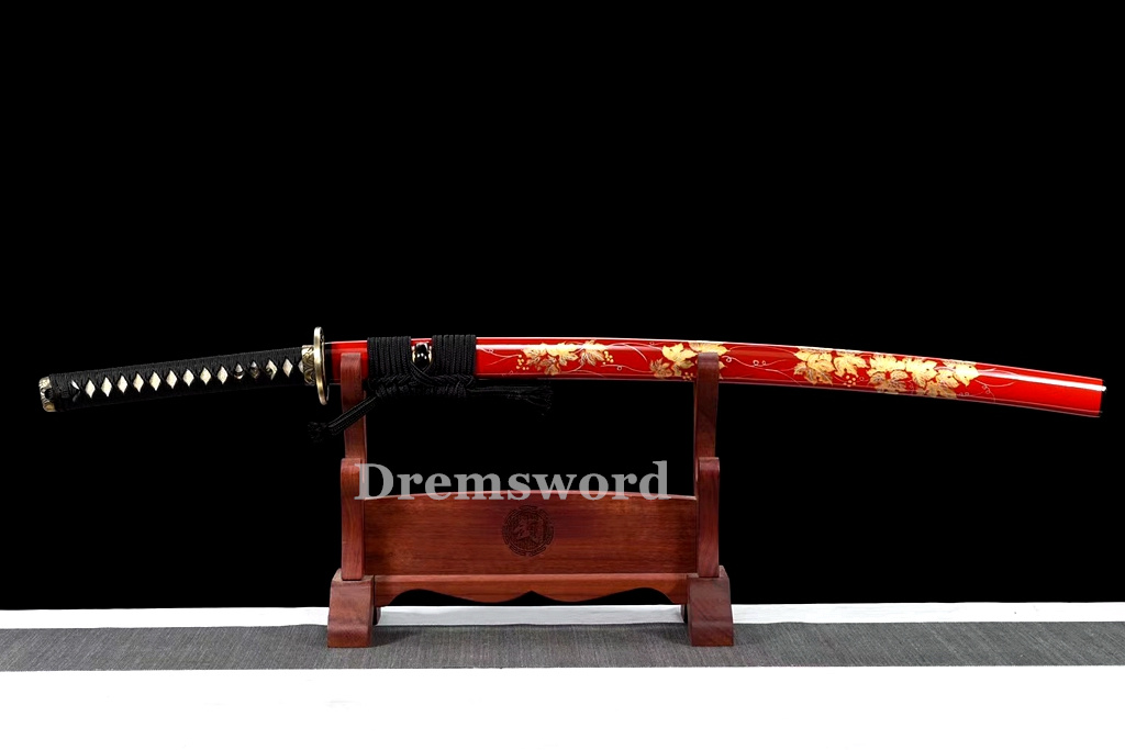 Handmade Clay tempered T10 Steel Japanese Samurai Katana Sword Shinogi ...