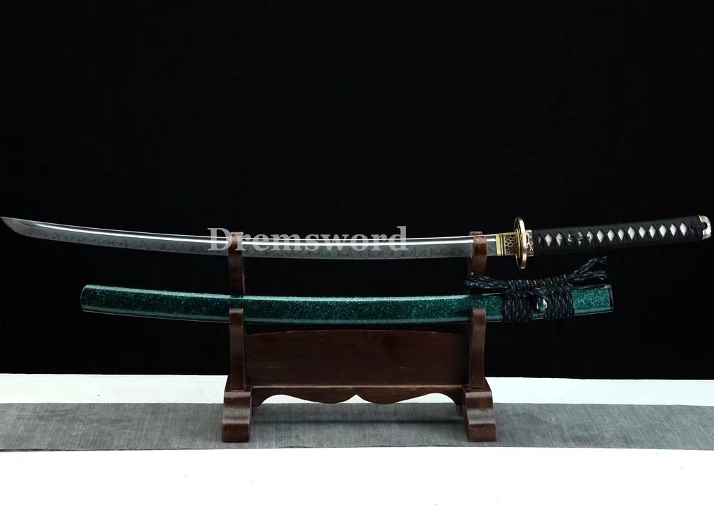 Handmade Clay tempered T10 Steel Japanese Samurai Katana Sword Shinogi ...
