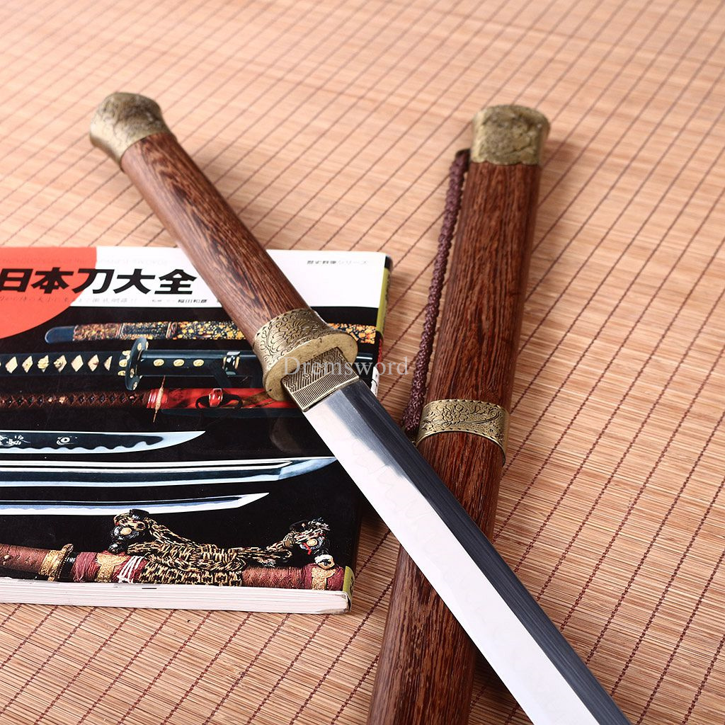 L6 Clay tempered Chokutō Straight Katana Japanese Samurai Sword ...