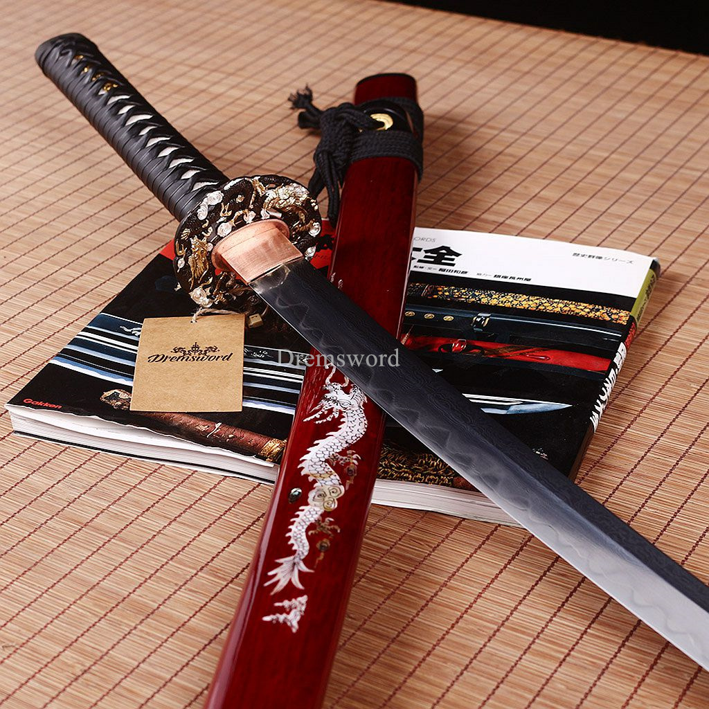 Shihozume ClayTempered Katana Japanese Samurai Sword Hand Polishing ...