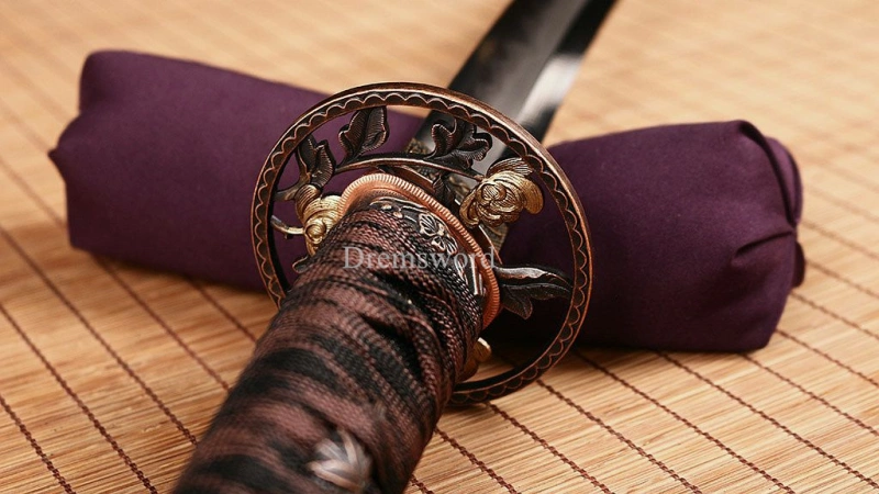 Folded Steel Clay Tempered Wakizashi Japanese Samurai Battle Sword Ox ...
