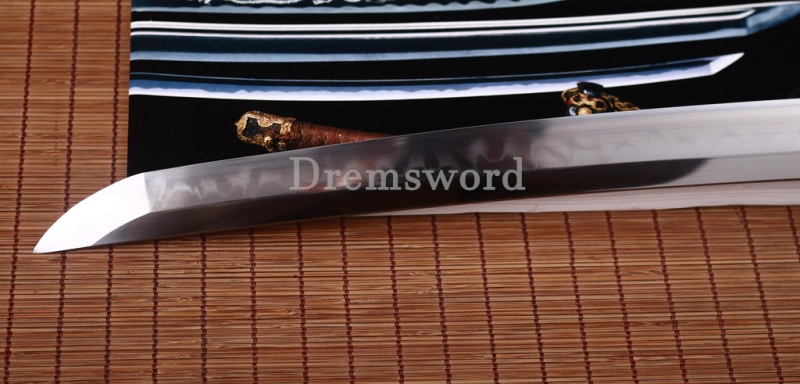 T10 Steel Clay Tempered Wakizashi Japanese Samurai Battle Sword Real ...