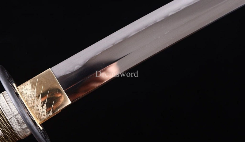 T10 Steel Clay Tempered Choji Hamon Blade Japanese Tachi Smurai Sword ...