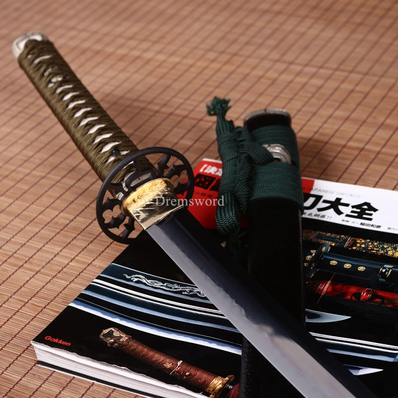 T10 Steel Clay Tempered Choji Hamon Blade Japanese Tachi Smurai Sword ...