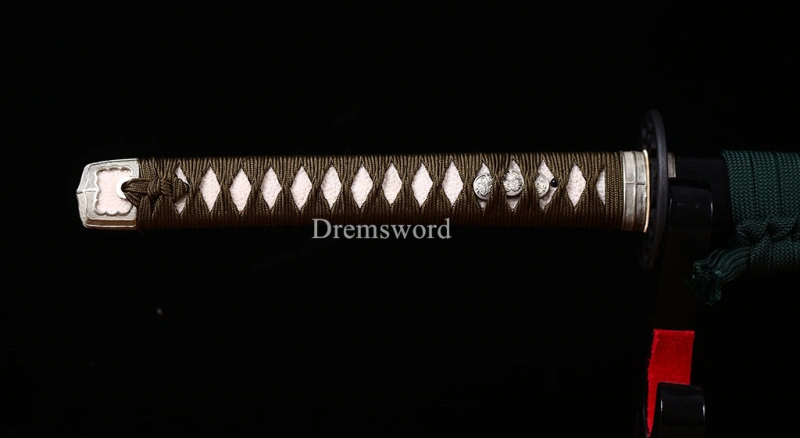 T10 Steel Clay Tempered Choji Hamon Blade Japanese Tachi Smurai Sword ...