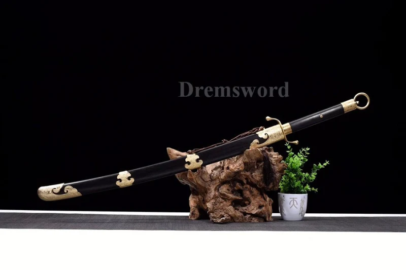 Hand forge folded steel clay tempered Chinese tai ji Sword 太极刀 battle ...