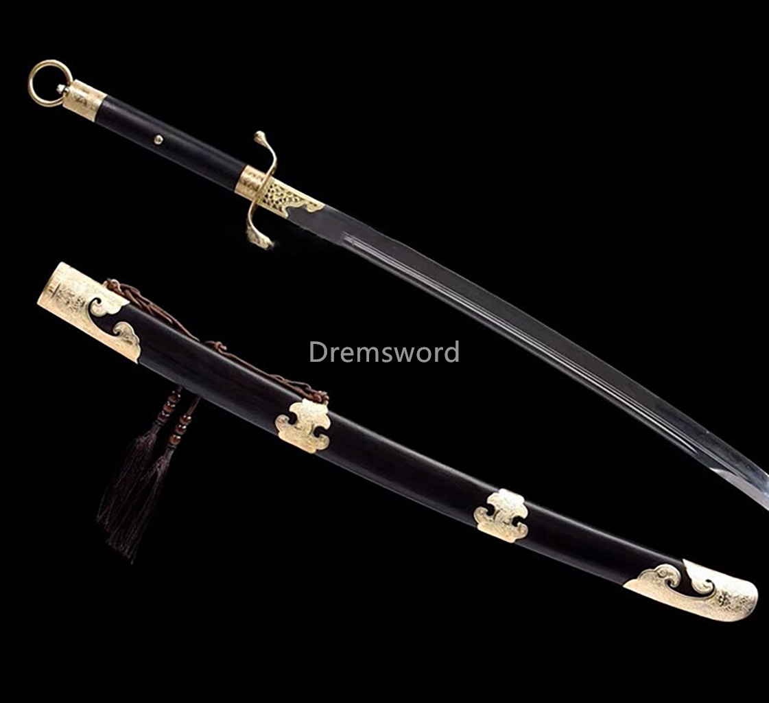 Hand forge folded steel clay tempered Chinese tai ji Sword 太极刀 battle ...