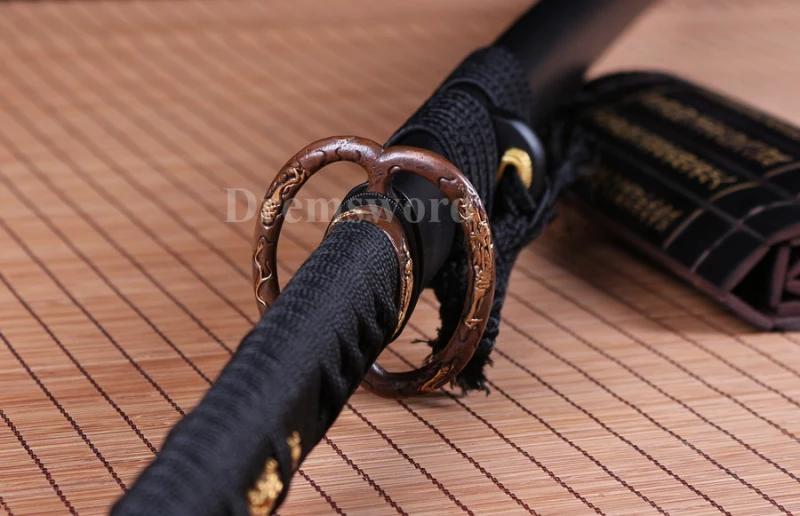 HAND FORGED RED Blade DAMASCUS FOLDED STEEL JAPANESE SAMURAI KATANA ...