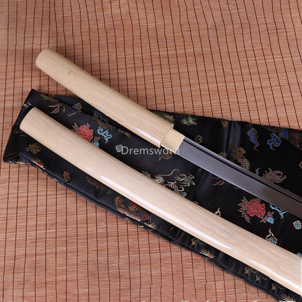 handmade 9260 spring steel shirasaya Japanese samurai sword full tang ...