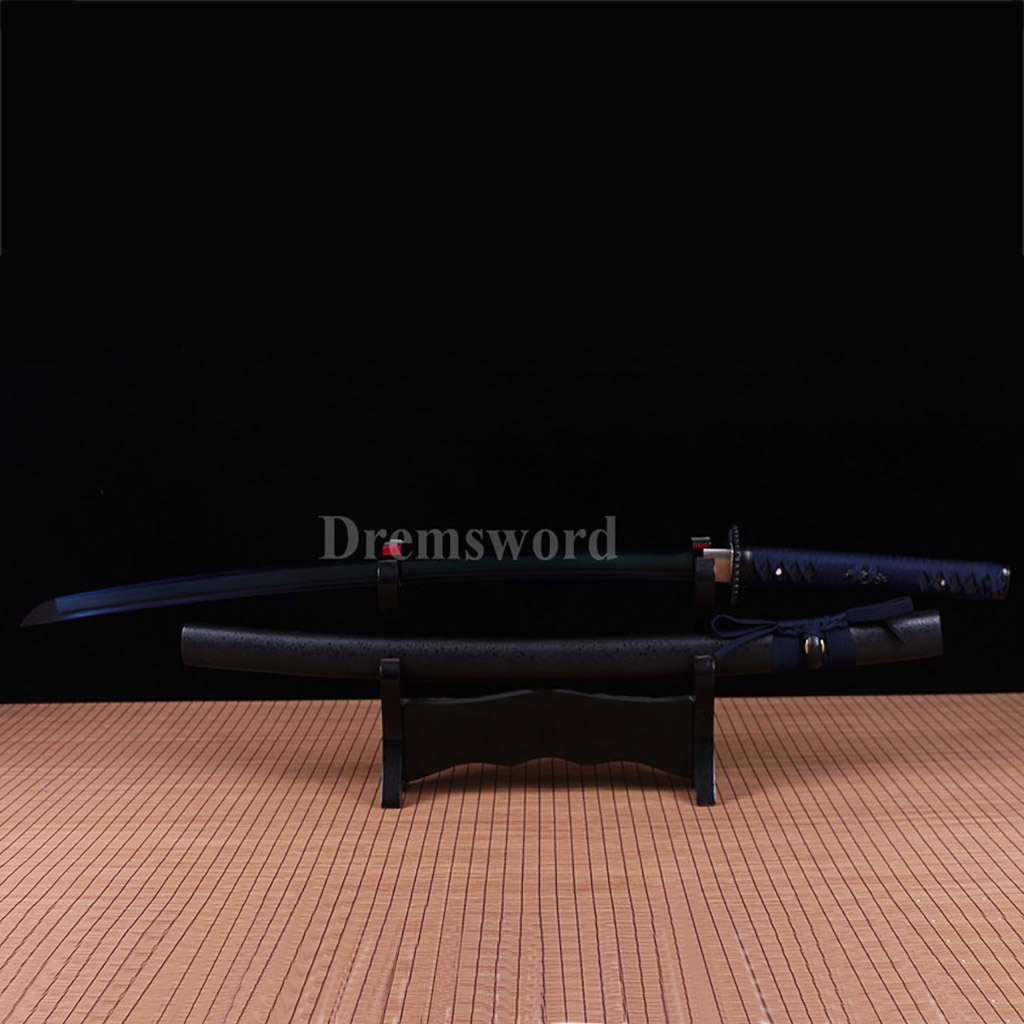 High quality Blue Blade Katana Japanese Samurai Sword 1095 High Carbon ...