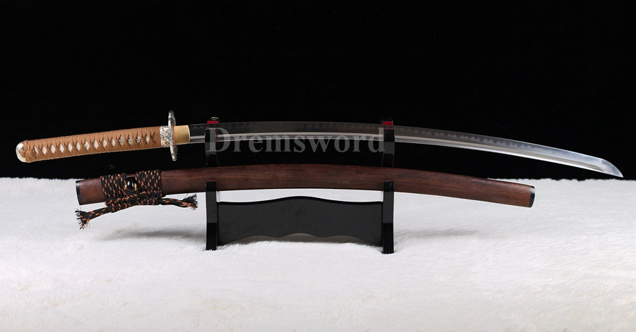 Clay Tempered Folded Steel katana handmade Japanese samurai Sword full ...