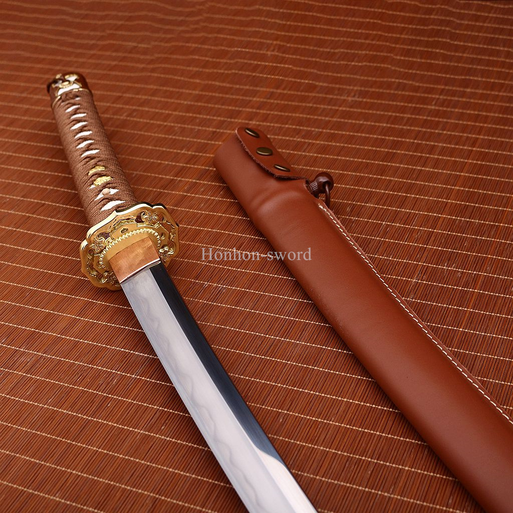 Handmade Damascus Folded Steel Dao Japanese Samura Functional Sword ...