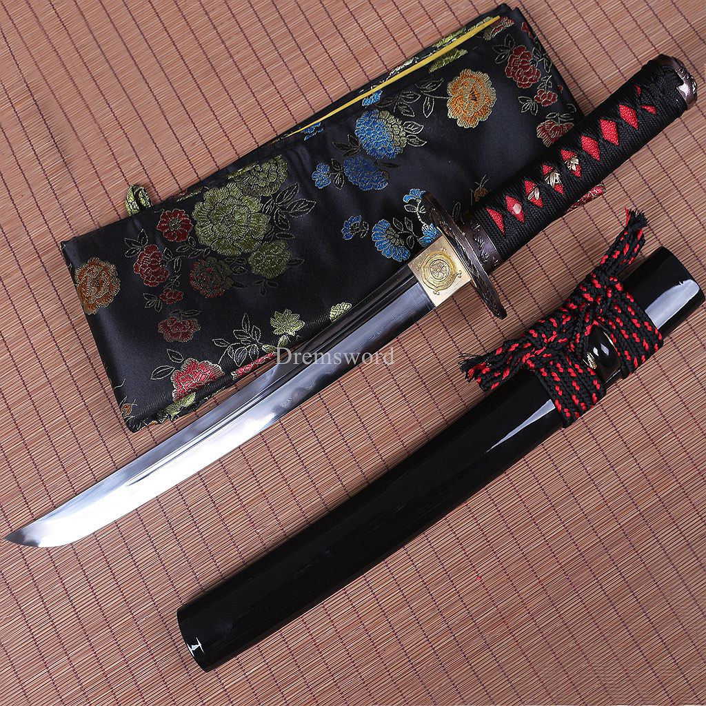 Folded Steel Clay Tempered Tanto Self-defence Japanese Samurai Short ...