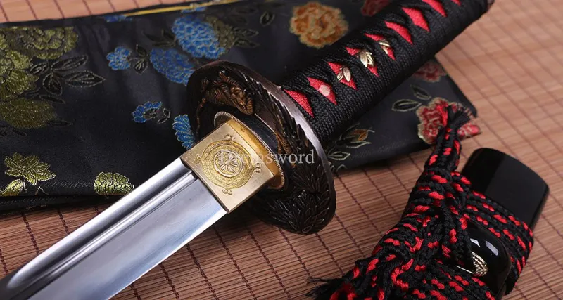 Folded Steel Clay Tempered Tanto Self-defence Japanese Samurai Short ...