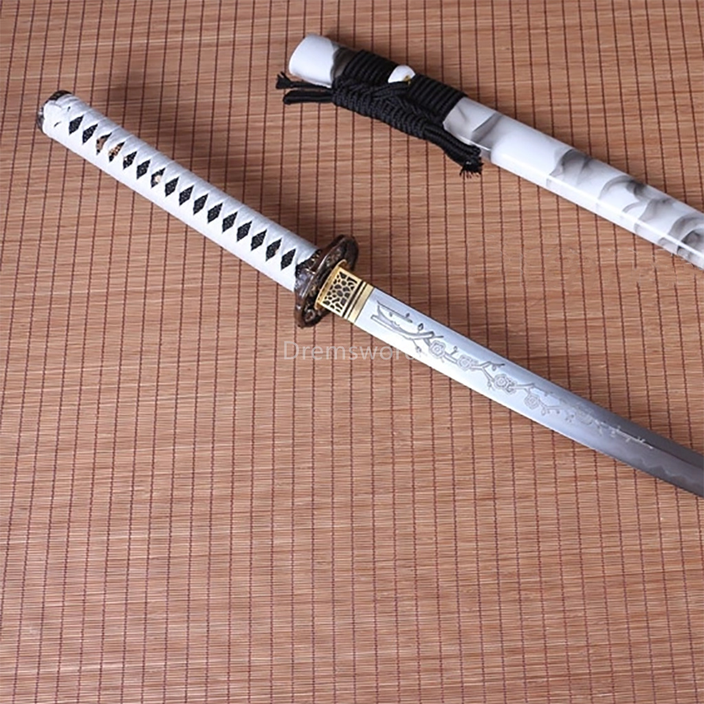 Hand forged Folded Steel Clay Tempered Samurai Katana japanese sword ...