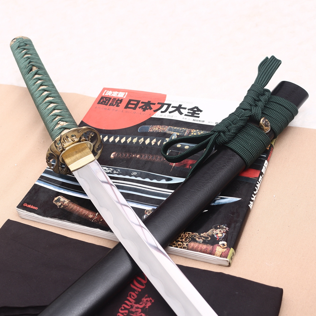 Handmade L6 Steel Katana Japanese Samurai Sword Triangle Blood Groove ...