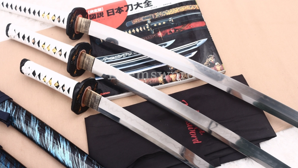 T10 Clay Tempered Hadori Polishing Suguha Hamon Katana Japanese Samurai ...