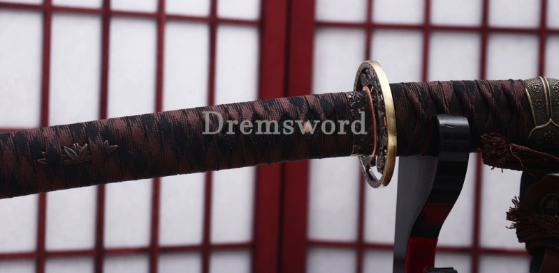 Folded Steel Clay Tempered Katana HITATSURA Japanese Samurai Sword Ox ...