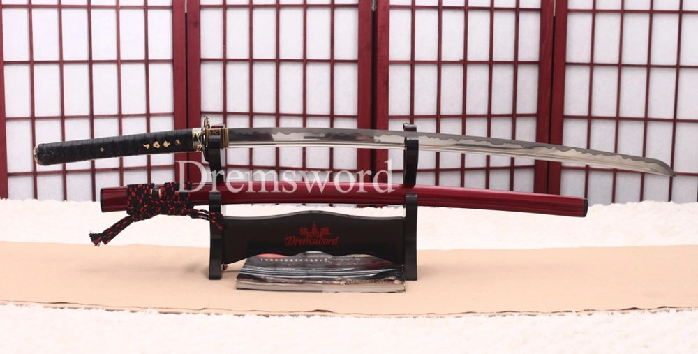 9260 Spring Steel Daisho Katana + Wakizashi Set with Horn Saya Japanese ...