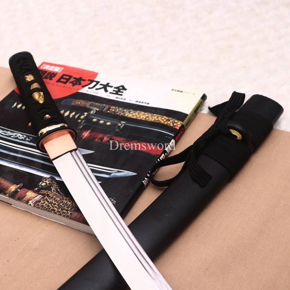 Functional 1095 High Carbon Steel Wakizashi Double Bo-hi Japanese ...