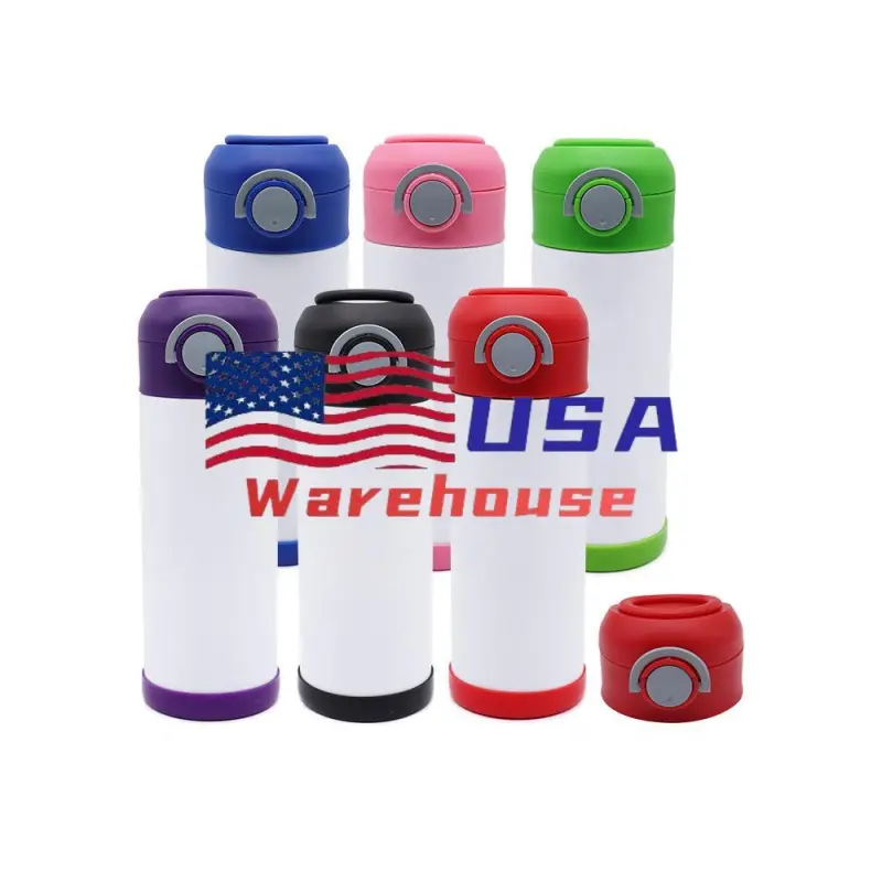 Alwin USA Warehouse 12OZ Sublimation Flip Top Kids Bottle