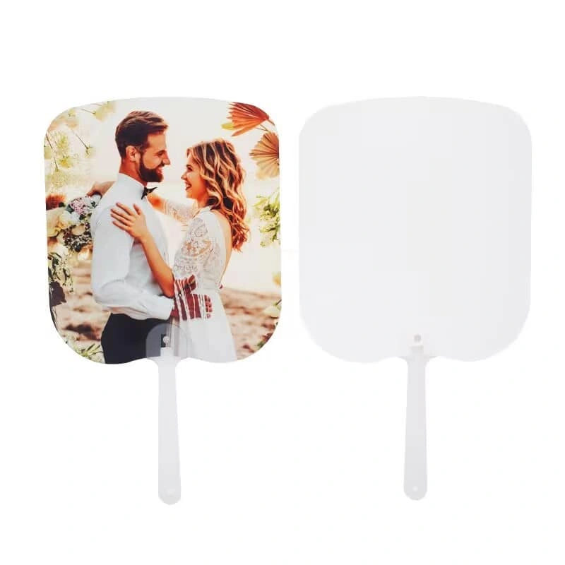 Alwin China Warehoue Sublimated PET plastic fan Round Rectangle Shape ...