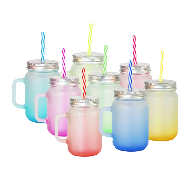 Alwin USA RTS 36pcs 15oz Mixed Colors Gradient Sublimation Mason Glass ...