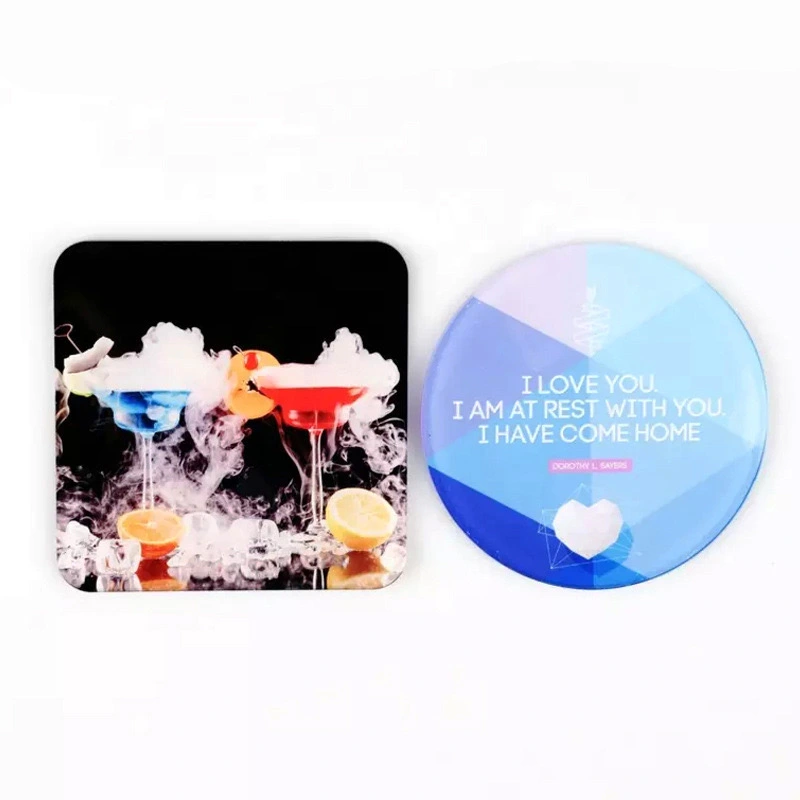 Alwin China RTS Sublimation Blank Acrylic Coasters round and square shape 95*95*4mm
